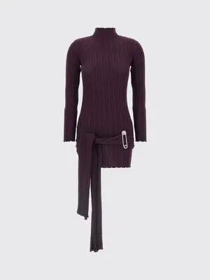 Giuseppe Di Morabito Ribbed Knit Mini Dress With Detachable Tie