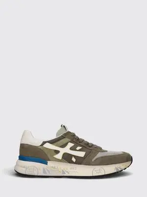 Premiata Mick Suede And Nylon Sneakers - Green