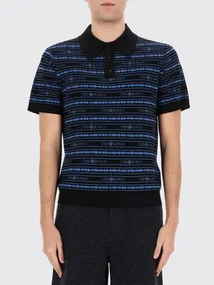 Casablanca Contrast Logo Knitted Wool Polo Shirt - Multicolor
