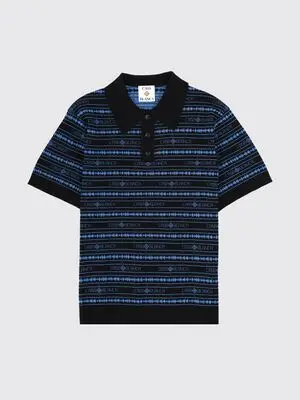 Casablanca Contrast Logo Knitted Wool Polo Shirt