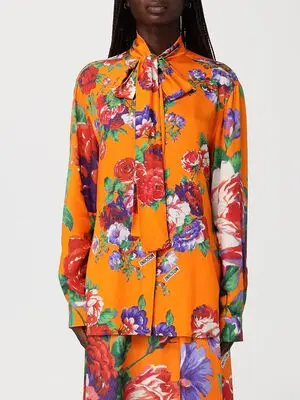 Moschino Floral Viscose Blouse - Orange