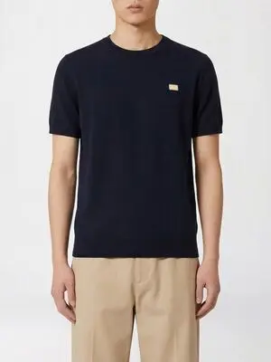 Valentino Garavani Virgin Wool Knit Sweater With Logo - Navy