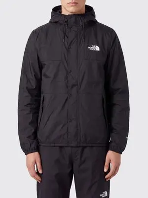 The North Face Windbreaker Jacket With Drawstring Hood And Logo Detail - Black