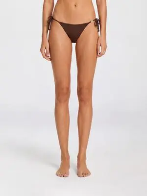 DIESEL® Slim Fit Polyamide Bikini Bottoms With Adjustable Side Ties - Brown