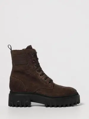 Hogan Lace-up Combat Boots - Brown