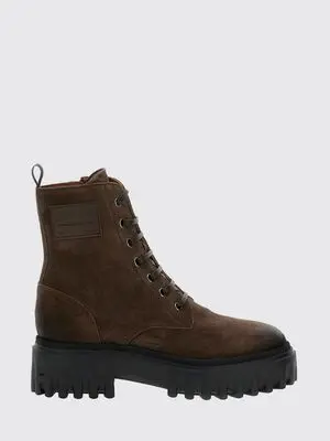 Hogan Lace-up Combat Boots - Brown