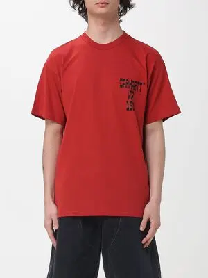 Carhartt Work In Progress Cotton T-shirt With Logo - Red