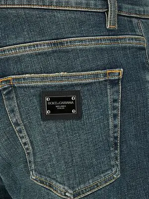 Dolce & Gabbana Skinny Fit Stretch Cotton Denim Jeans - Blue