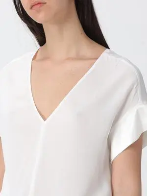 Liu Jo Sheer Viscose Blouse With A Deep V-neck