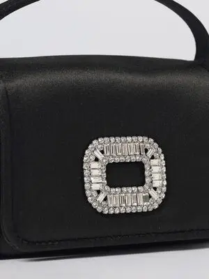 ROGER VIVIER Pilgrim Satin Bag With Jewel Buckle