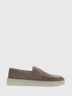 BOSS Suede Loafers With Penny Bar And Rubber Sole - Beige