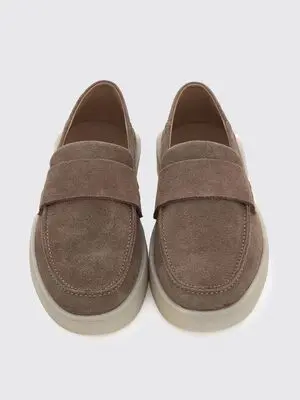 BOSS Suede Loafers With Penny Bar And Rubber Sole - Beige