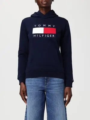 Tommy Hilfiger Cotton Hoodie With Logo - Navy