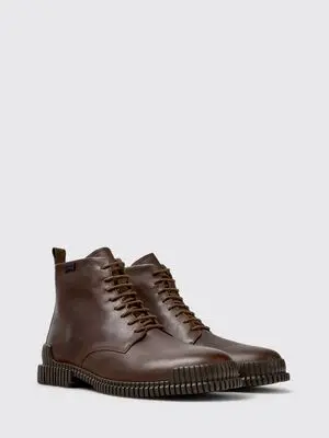 Camper Pix Lace-up Ankle Boots In Smooth Leather With Xl Extralight® Sole