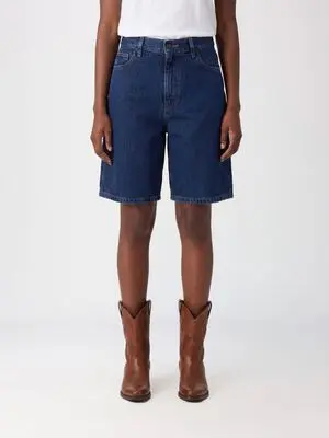 Carhartt Work In Progress Cotton Denim Shorts - Blue