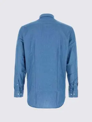 Etro Cotton Shirt With French Collar And Embroidered Cube Logo