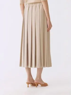 Fabiana Filippi Pleated Midi Skirt - Nude