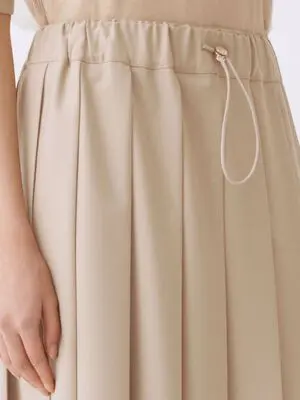 Fabiana Filippi Pleated Midi Skirt - Nude
