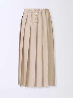 Fabiana Filippi Pleated Midi Skirt - Nude