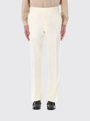 LARDINI Silk Blend Tailored Trousers - Ivory