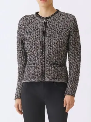 Fabiana Filippi Textured Zip-up Jacket - Grey