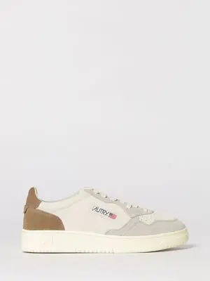 AUTRY Lace-up Leather And Suede Trainers - Grey