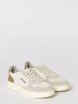 AUTRY Lace-up Leather And Suede Trainers - Grey