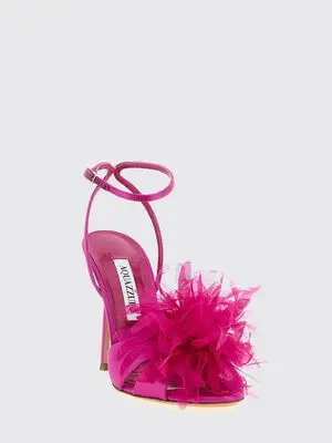AQUAZZURA Poème Satin And Tulle Sandals - Fuchsia