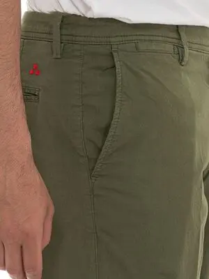 Peuterey Slim Fit Mid-rise Cotton-blend Chino Trousers - Green