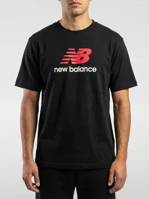 NEW BALANCE Athletics Logo Cotton T-shirt - Black