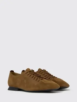 Camper Suede Lace-up Shoes With Low Heel