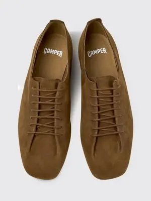 Camper Suede Lace-up Shoes With Low Heel