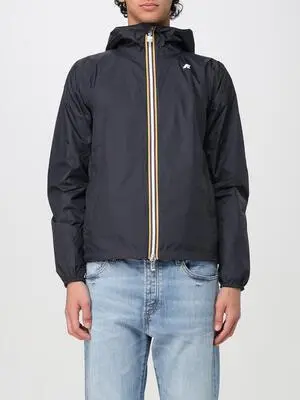 K-WAY Hooded Jacket With Zip Detail - Black