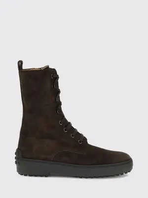TOD'S Tod's Suede Lace-Up Boots Cocoa