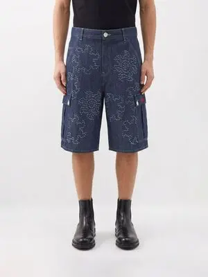 Marni Cotton Denim Shorts - Blue