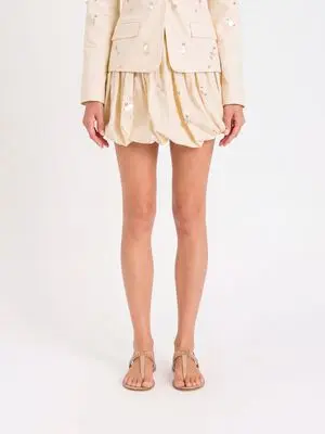 TWINSET Sequin Embellished Balloon Mini Skirt - Yellow