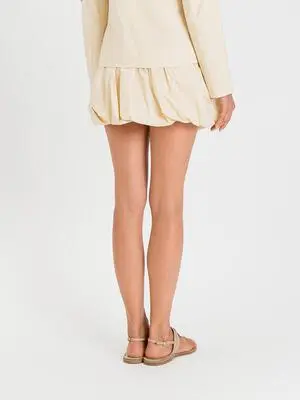 TWINSET Sequin Embellished Balloon Mini Skirt - Yellow