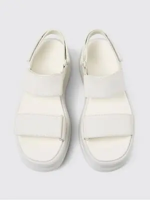 Camper Pelotas Flota Up Grain Leather Wedge Sandals