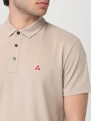 Peuterey Cotton And Silk Blend Polo Shirt - Beige
