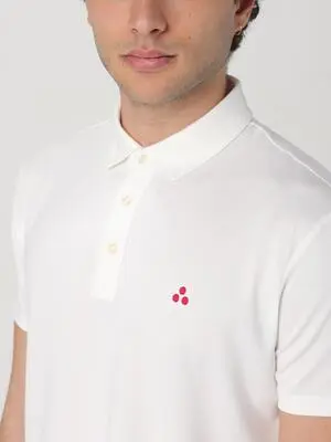 Peuterey Cotton And Silk Blend Polo Shirt - White