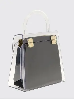 FERRAGAMO Gancini Closure Pvc Handbag - Black
