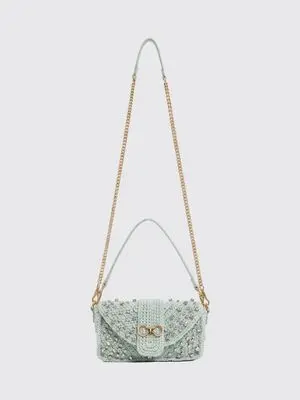 TWINSET Crochet Cotton Bag With Rhinestones - Water