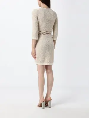 Elisabetta Franchi Knit Mini Dress - Butter