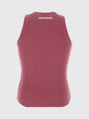 Dsquared2 Cotton Tank Top With Slogan Print