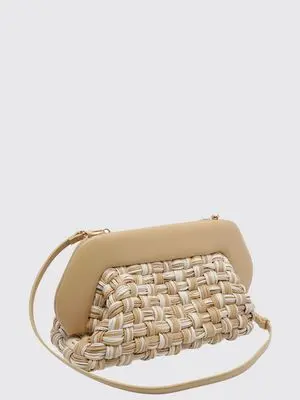 THEMOIRE Bios Woven Vegan Leather Clutch With Removable And Adjustable Strap