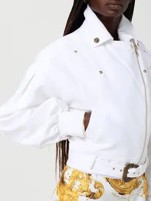 Versace Linen Blend Biker Jacket