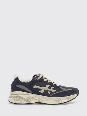 Premiata Moerund Suede And Nylon Sneakers Blue 1