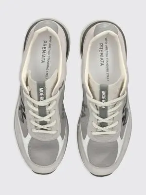 Premiata Moerund Suede And Nylon Sneakers - Grey 1