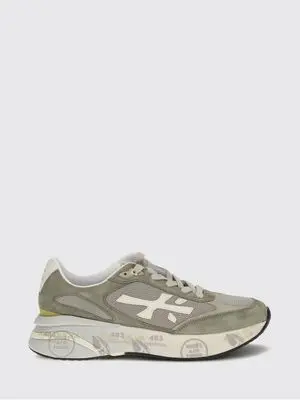 Premiata Moerund Suede And Nylon Sneakers - Olive