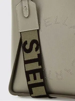 Stella McCartney Grained Faux Leather Bag With Micro Brooch Logo